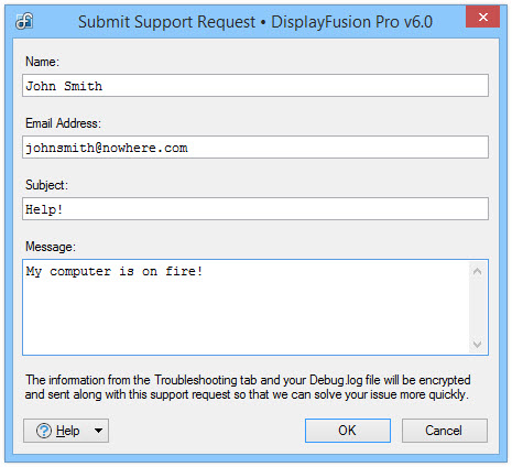 Submit Support Request