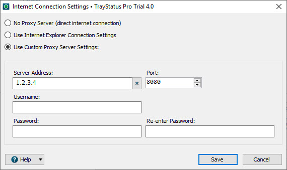 Help • TrayStatus by Binary Fortress Software